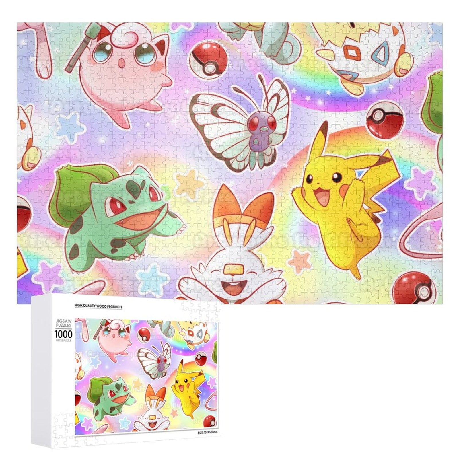 Pokemo-n Seamless Pattern Puzzles- 1000 Piece Jigsaw Puzzle for Adults ...