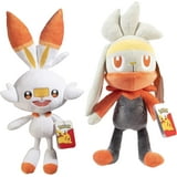 Pokemon 12" Raboot & Scorbunny Plush Stuffed Animal Toys, 2-Pack ...