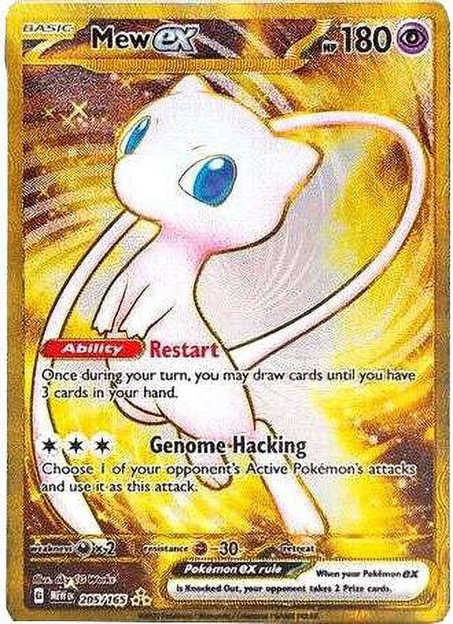 Pokemon Mew ex Metal Promo Card, Single Card from 151 Set, Pokemon ...