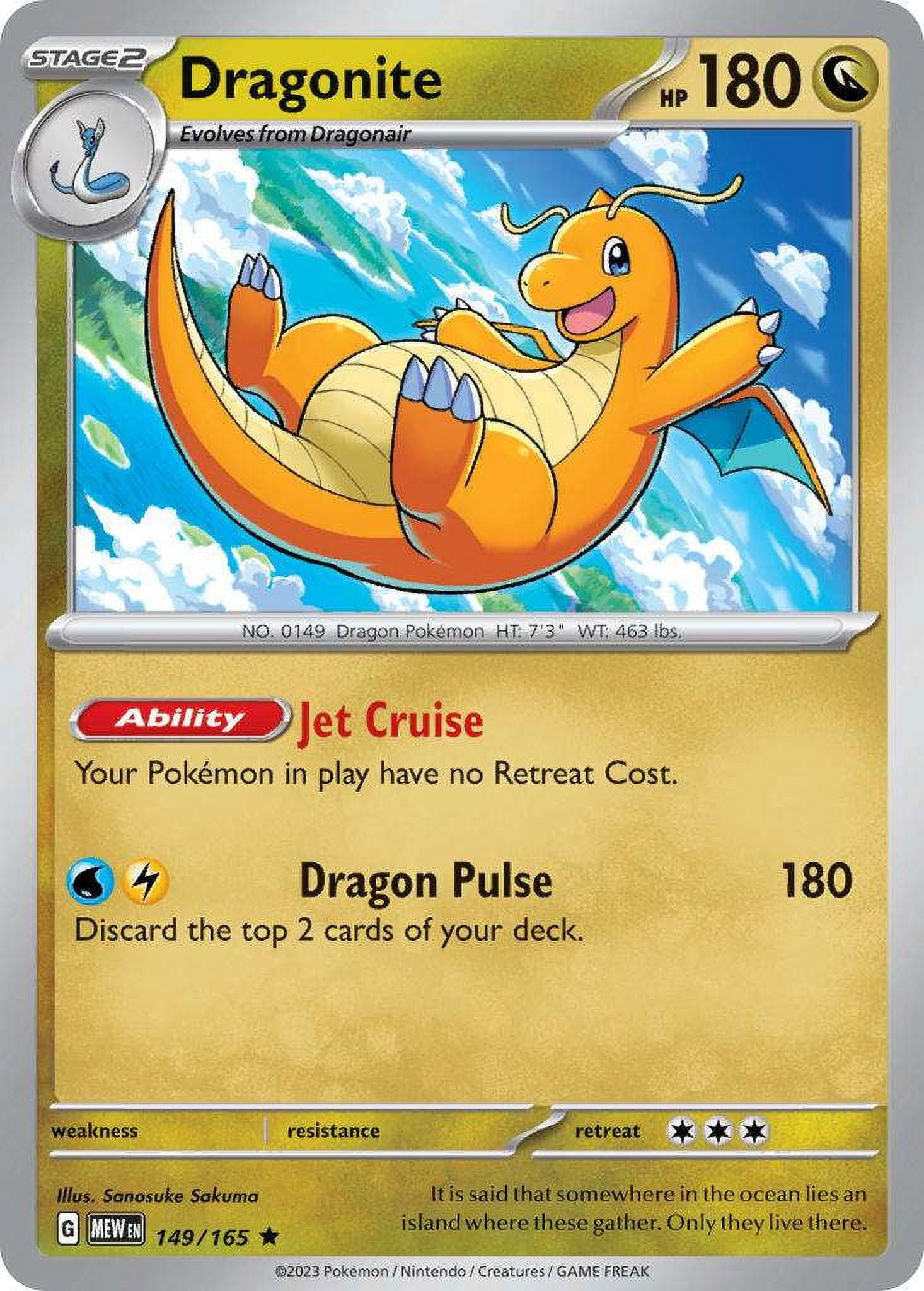 Pokemon 151 Rare Dragonite #149 - Walmart.com