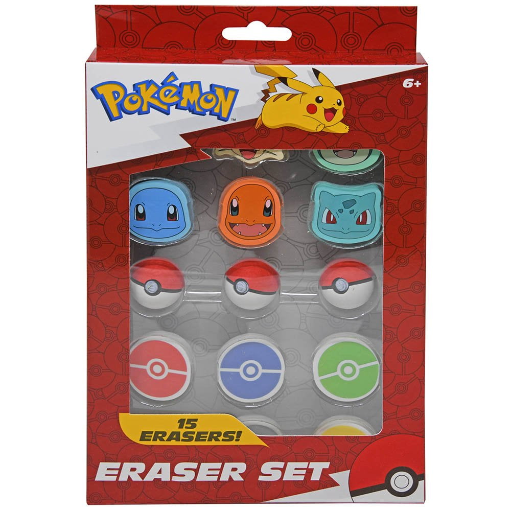 Pokemon 15pk Erasers in Box For Kid, the best party favros - Walmart.com