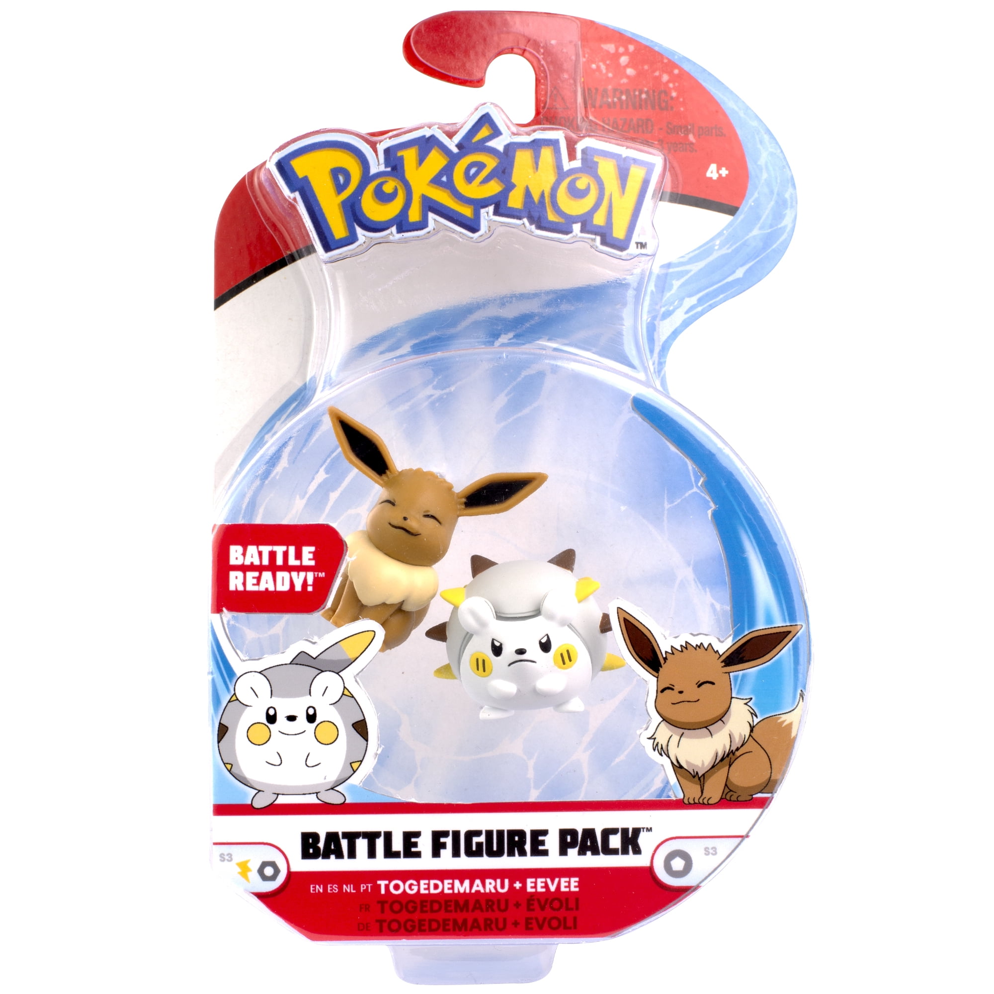Pokemon Toys Collectible Set: 2" & 3" Togedemaru & Eevee Figure Pack ...