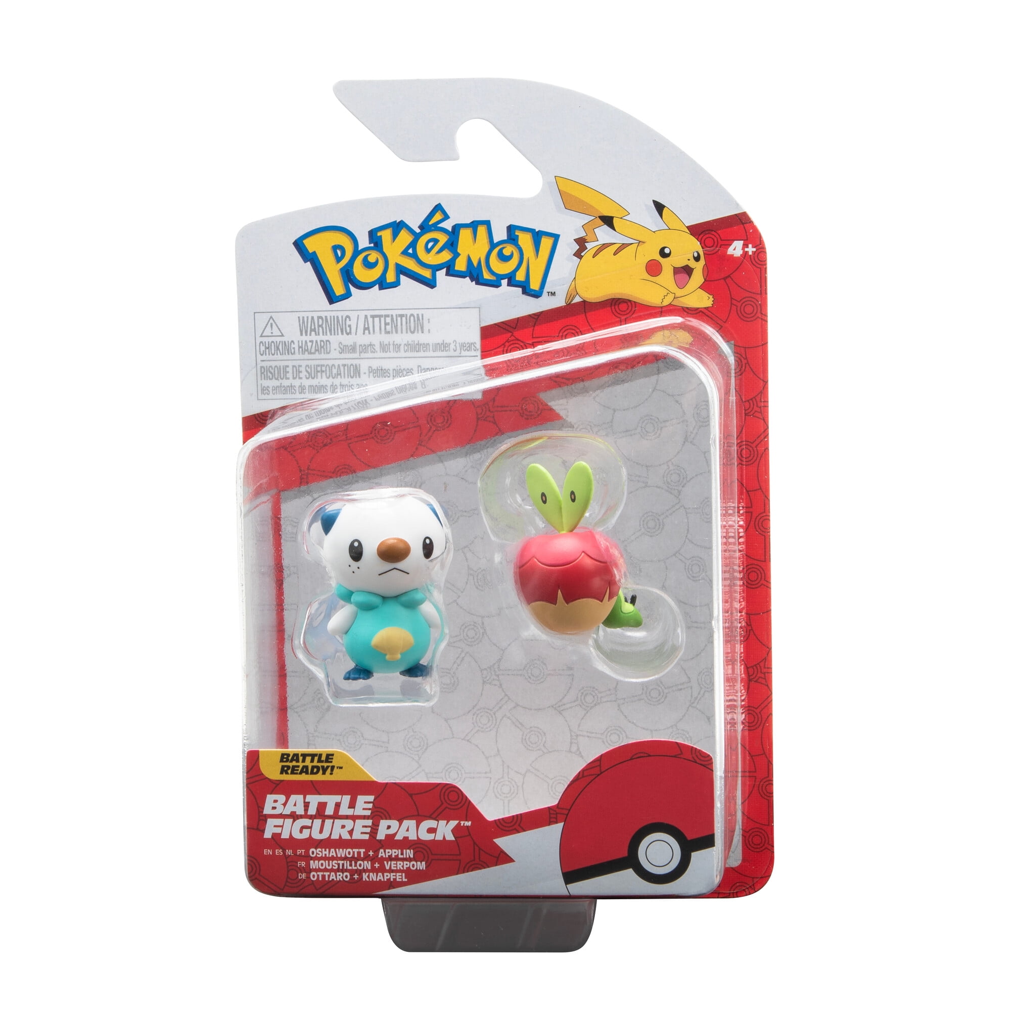 Jazwares Pokemon 2 Pack - 2 inch Applin & Oshawott Figures - Walmart.com