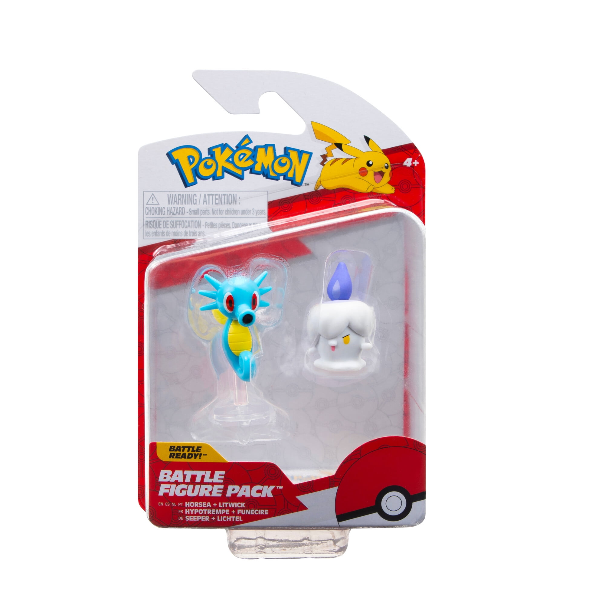 Pokemon 2 Pack - Features 2 inch Litwick and Horsea Battle Figures ...