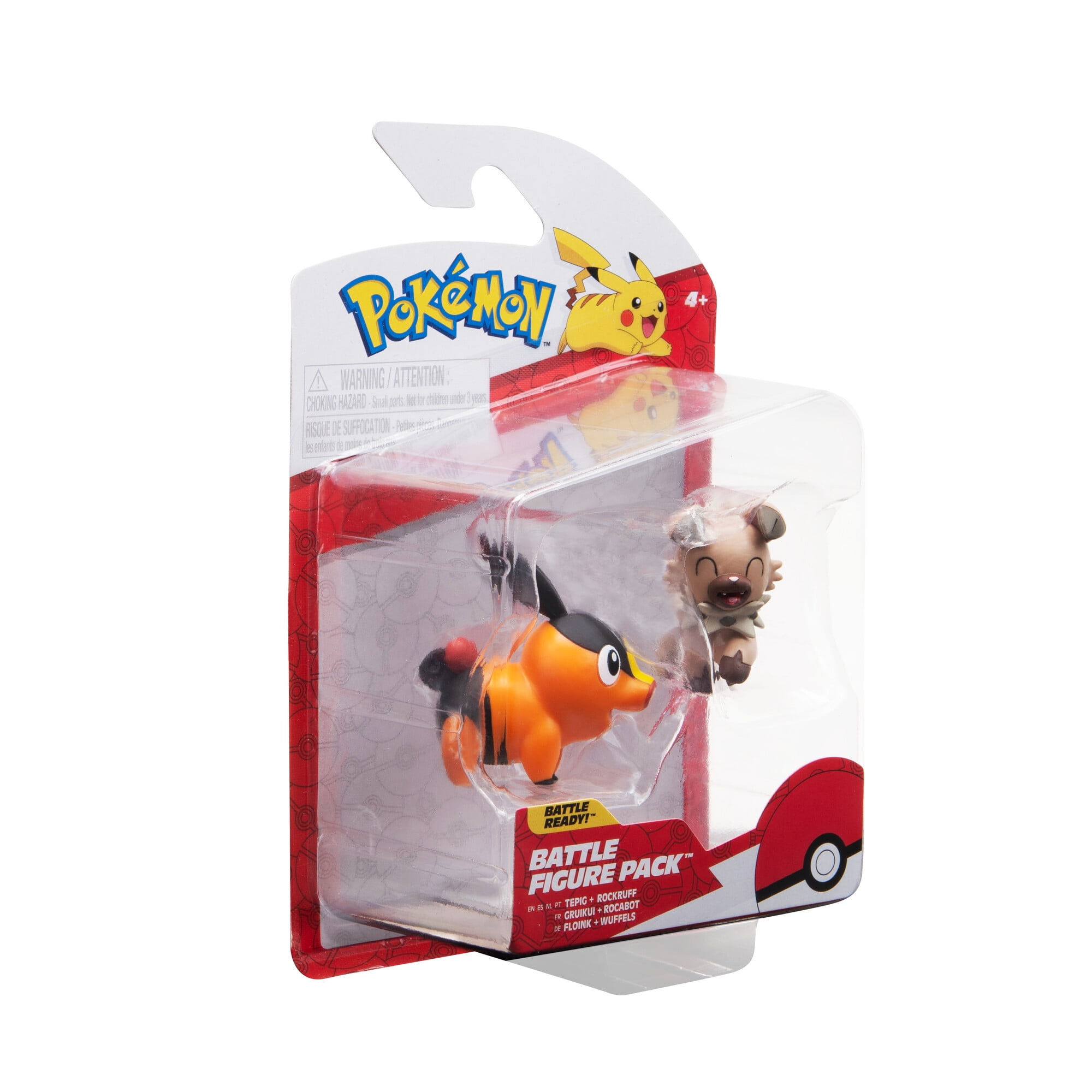 Pokemon 2 Pack - Features 2 inch Tepig and Rockruff Battle Figures ...
