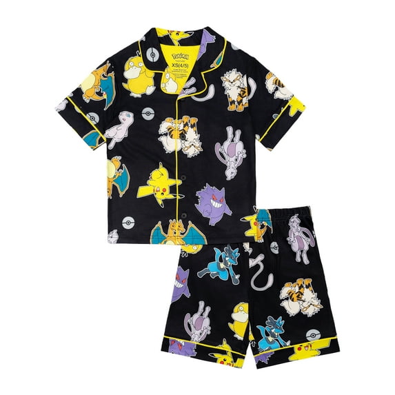 Pokemon 2-Piece Coat and Short Pajama Set, Sizes 4-12 - Walmart.com