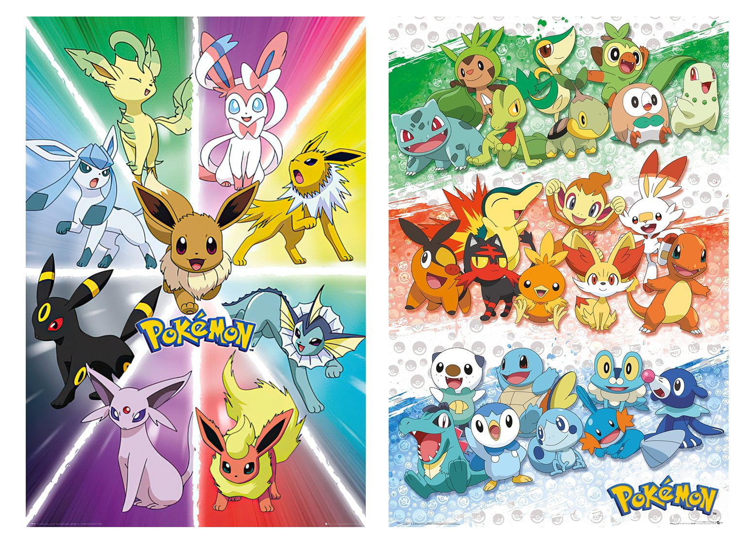 Pokemon - 2 Piece Gaming TV Show Poster Set (The Favorites - Eevee ...