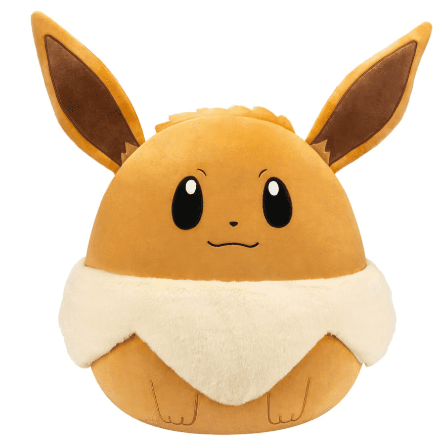Pokemon Squishmallows - 50cm Eevee - 20" inch Brown/White Stuffed Plush ...