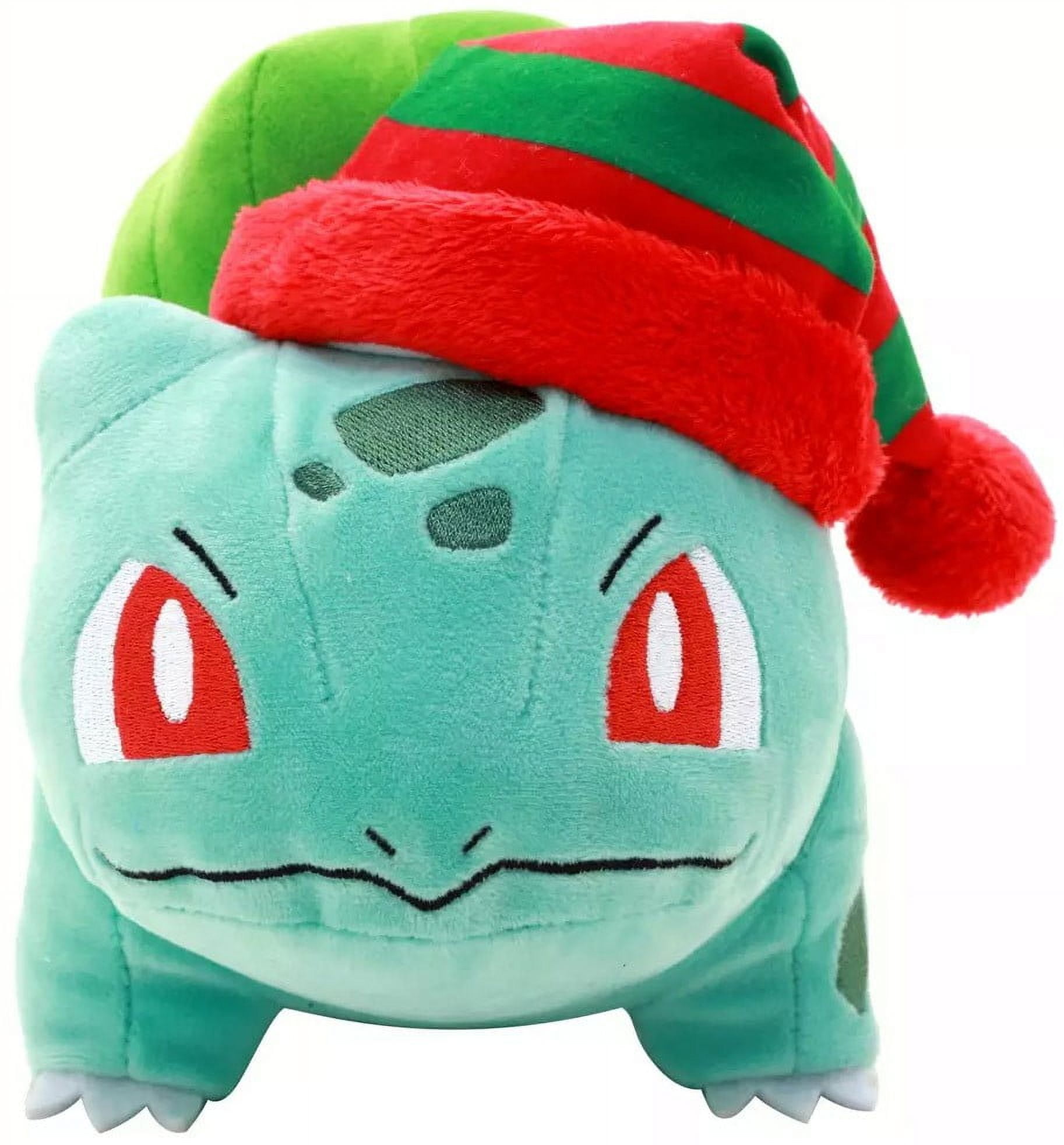 Jazwares Pokemon 2023 Holiday Bulbasaur Plush, 8-Inch, Stripe Hat, Cute ...