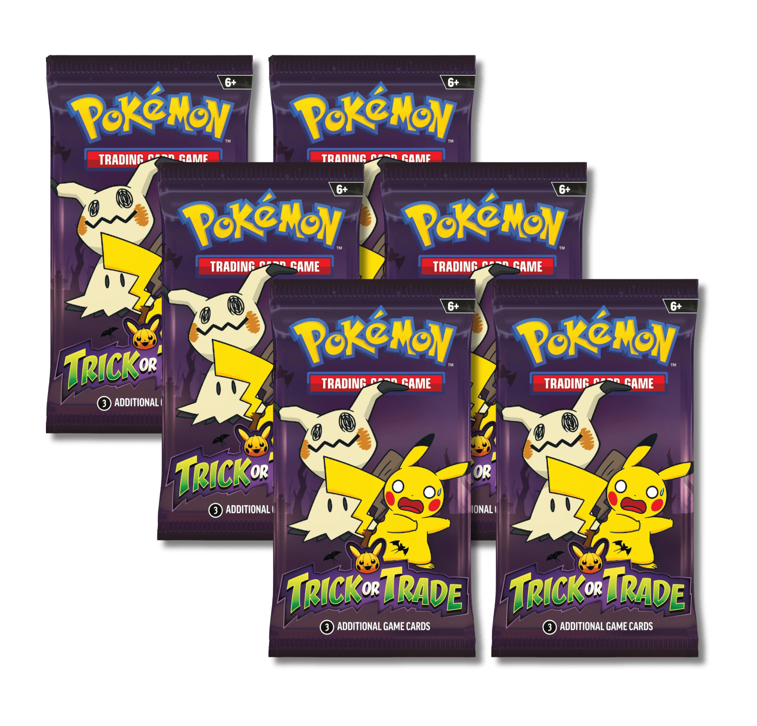 Pokemon 2023 Trick or Trade Mimikyu & Pikachu | 6 Mini Booster Packs ...