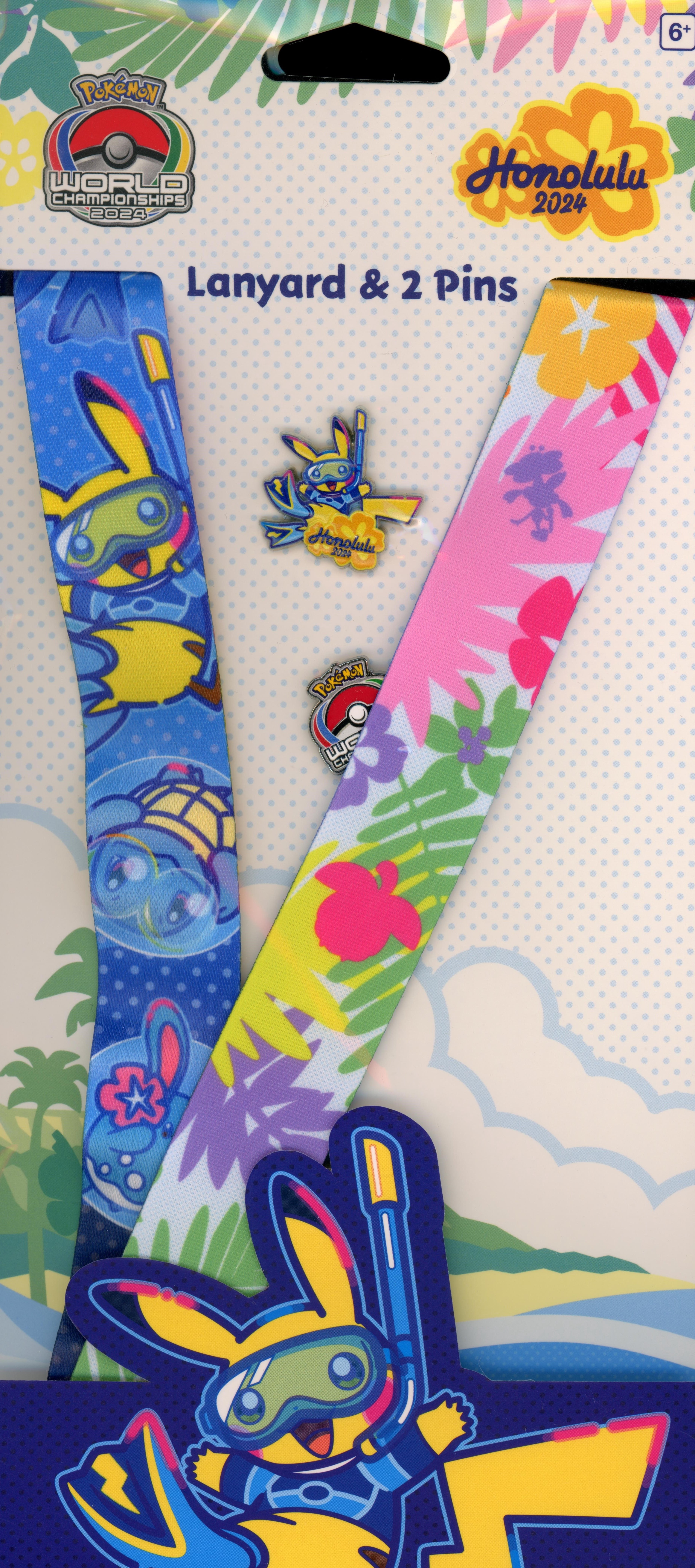 Pokemon 2024 World Championships Honolulu Hawaii Lanyard & 2-Pins Set ...