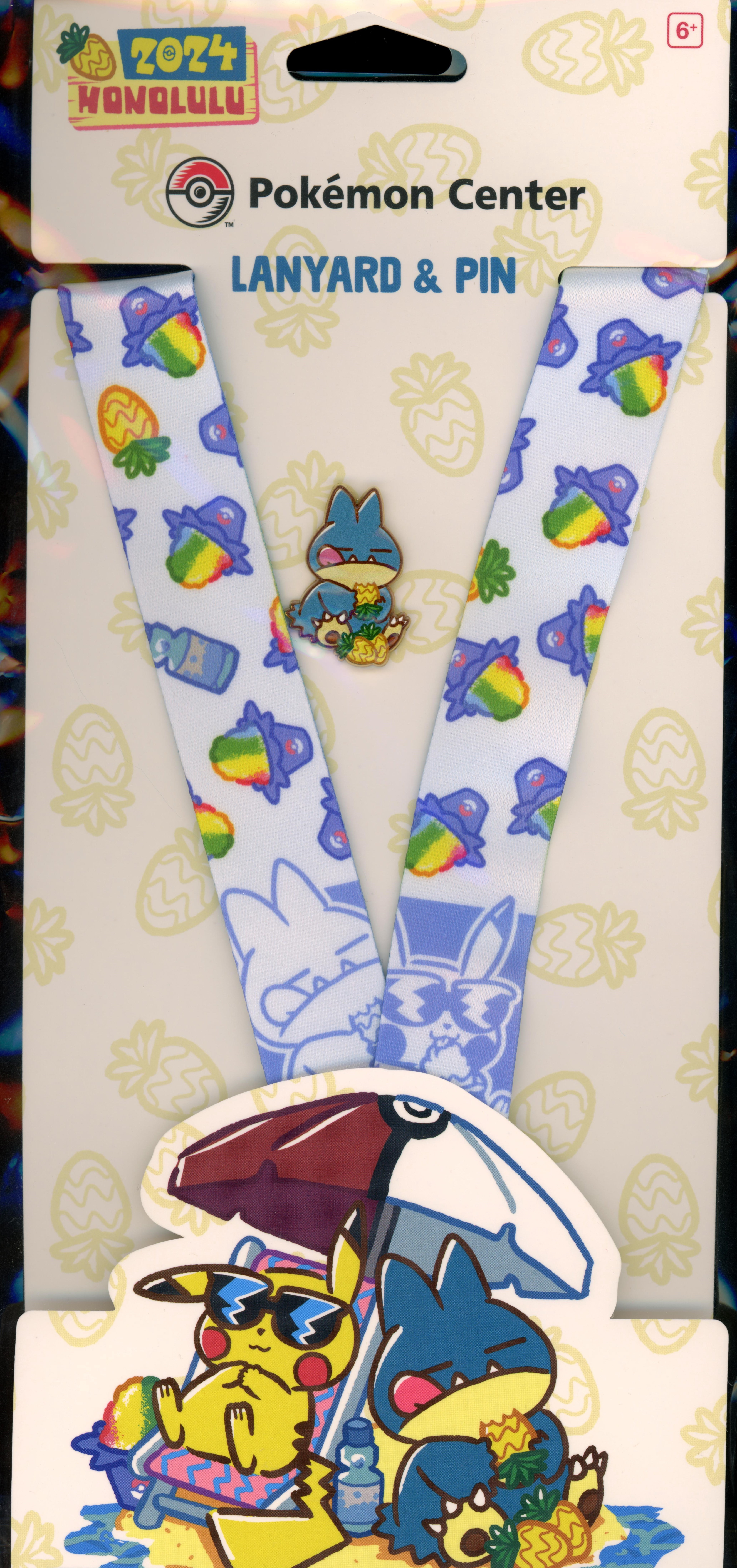 Pokemon 2024 World Championships Honolulu Hawaii Lanyard & Pin Munchlax ...