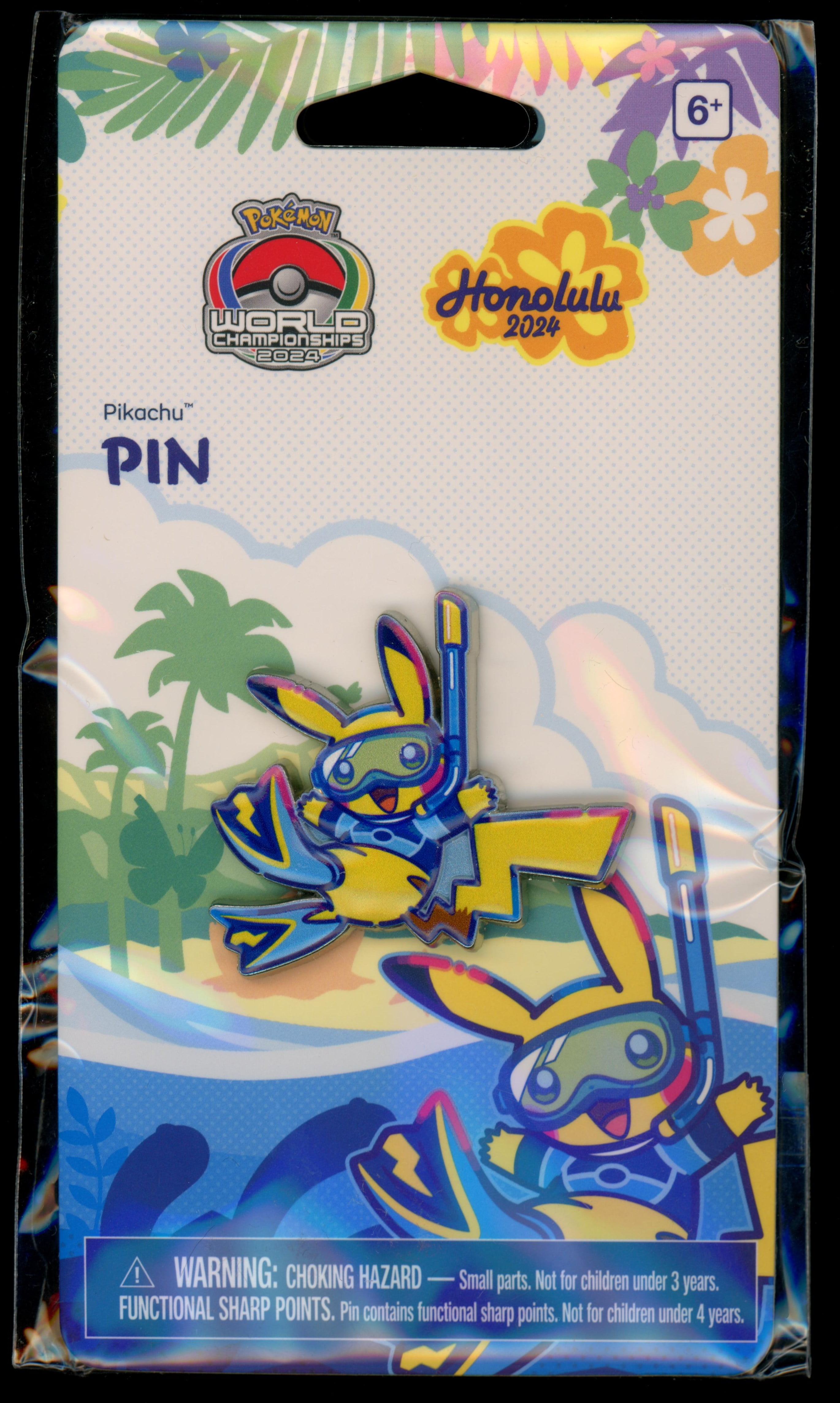 Pokemon 2024 World Championships Snorkel Scuba Pikachu Pin Honolulu ...