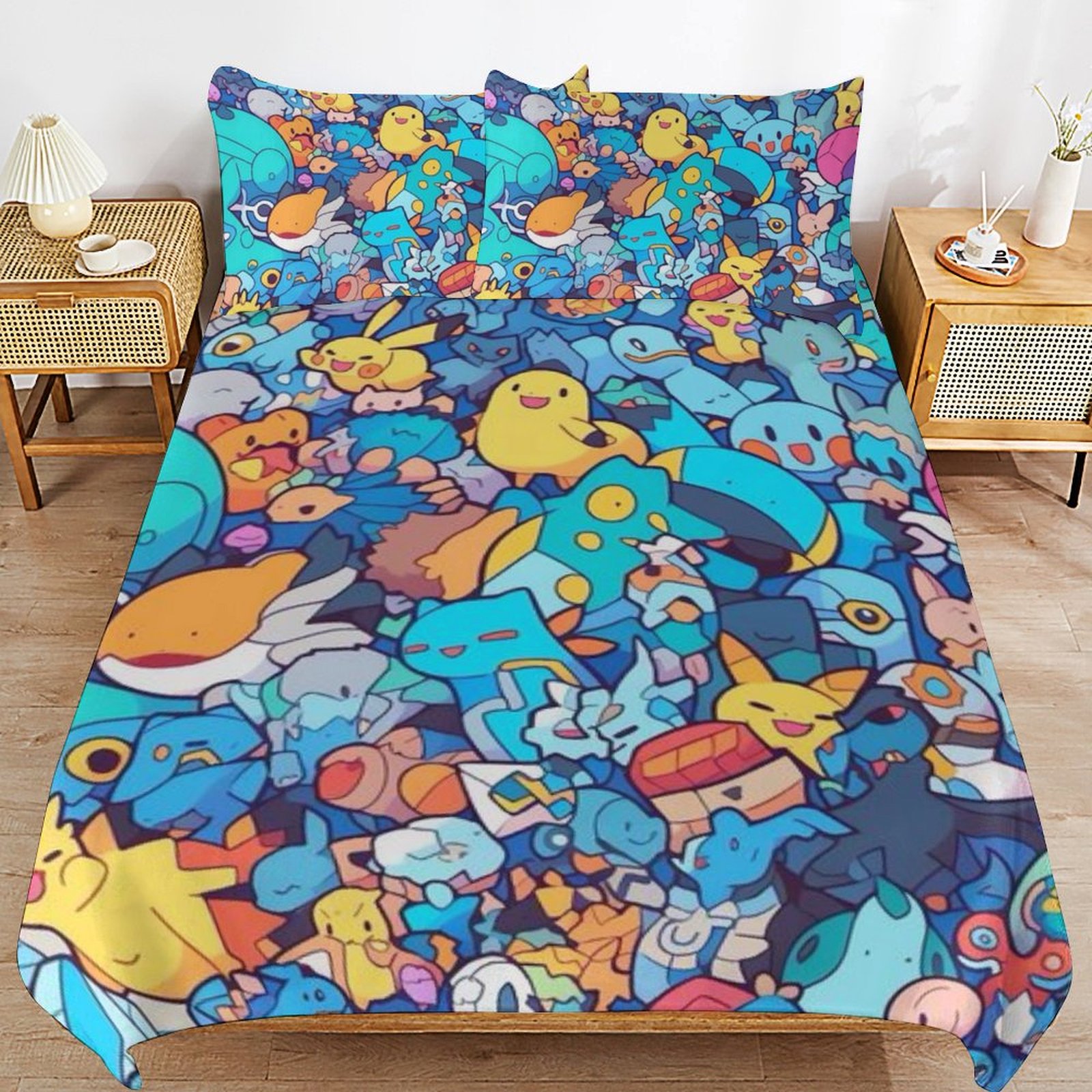 Pokemon 3-Piece All Season Bedding Set, Comforter Set with Pillow Shams ...