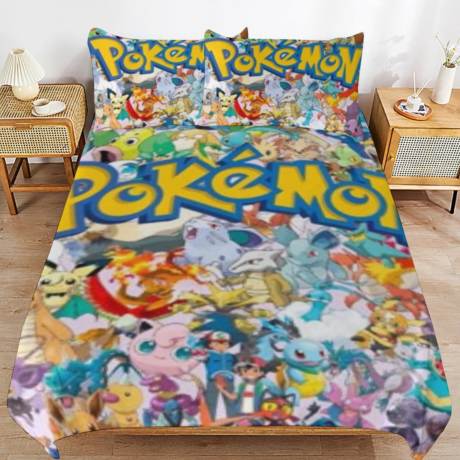 Pokemon_ 3-Piece All Season Bedding Set, Comforter Set with Pillow ...