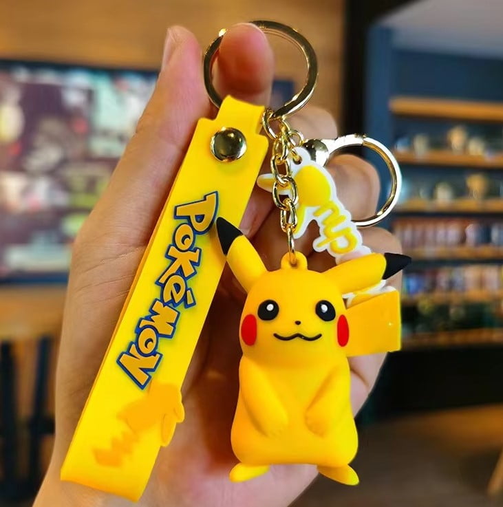 Pokemon 3D Character and name Silicone Charm Keychain Keyring - Walmart.com