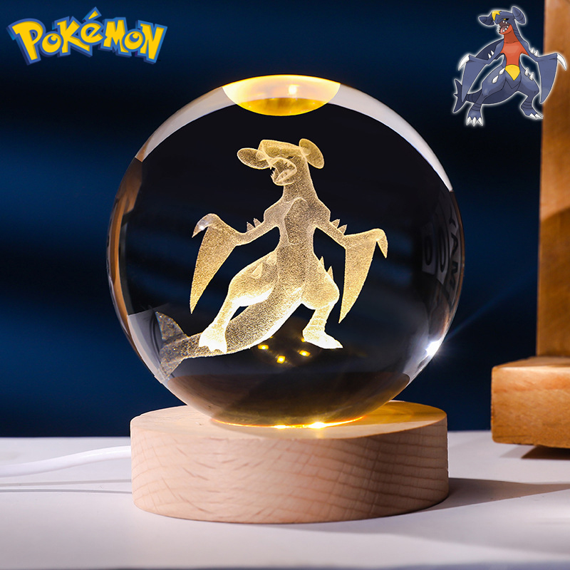 Pokemon 3D Crystal Ball Figure Toys Blastoise Scyther Garchomp Greninja ...