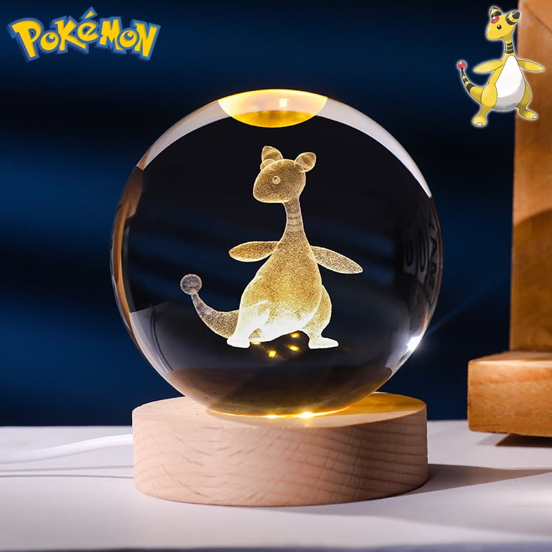 Pokemon 3D Crystal Ball Figure Toys Blastoise Scyther Garchomp Greninja ...