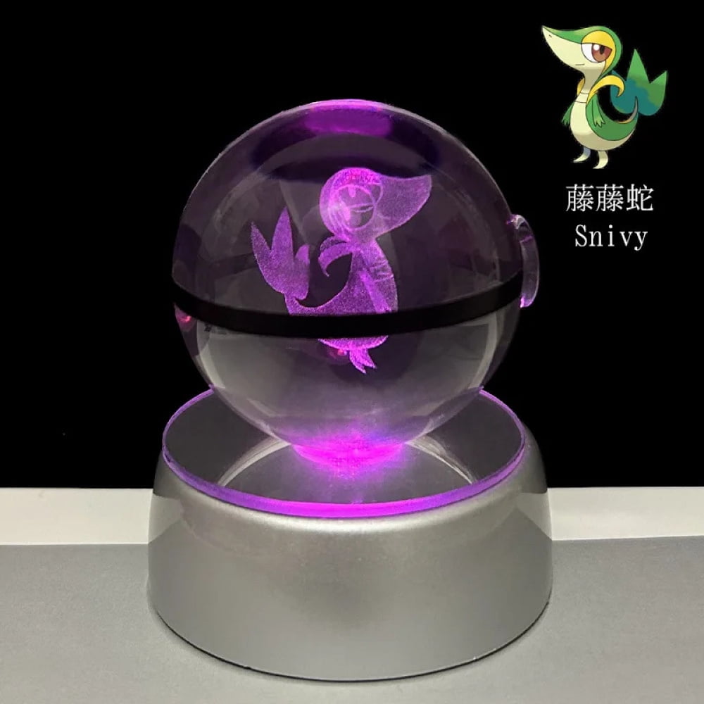 Pokemon 3D Crystal Ball Pikachu Gengar Eevee Mewtwo Anime Game Pokeball ...