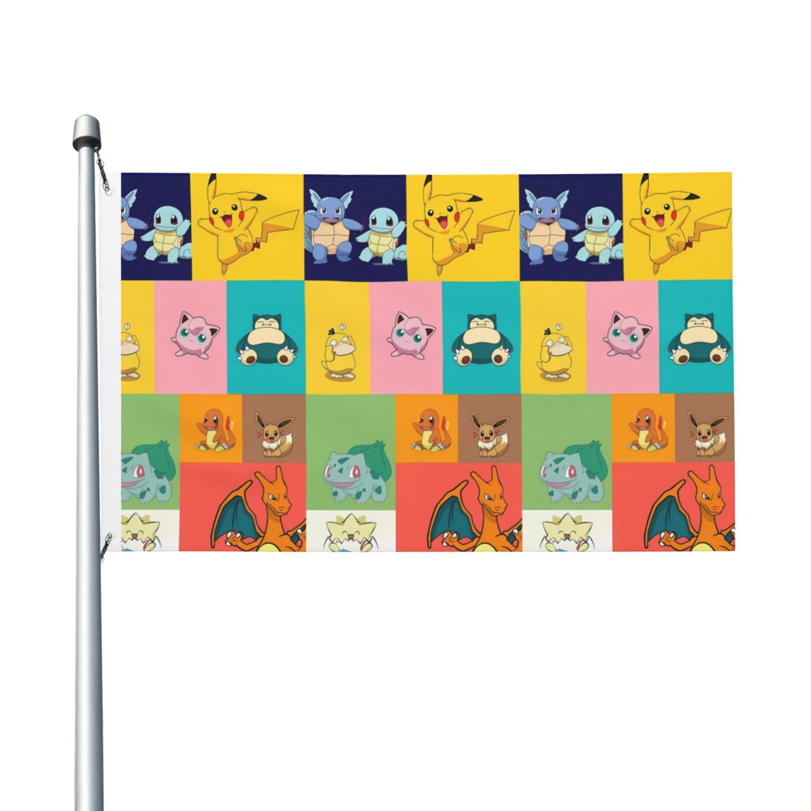 Pokemon 3x5ft Face Flag Fade Proof Holiday Fall Flag Outdoor Banner ...
