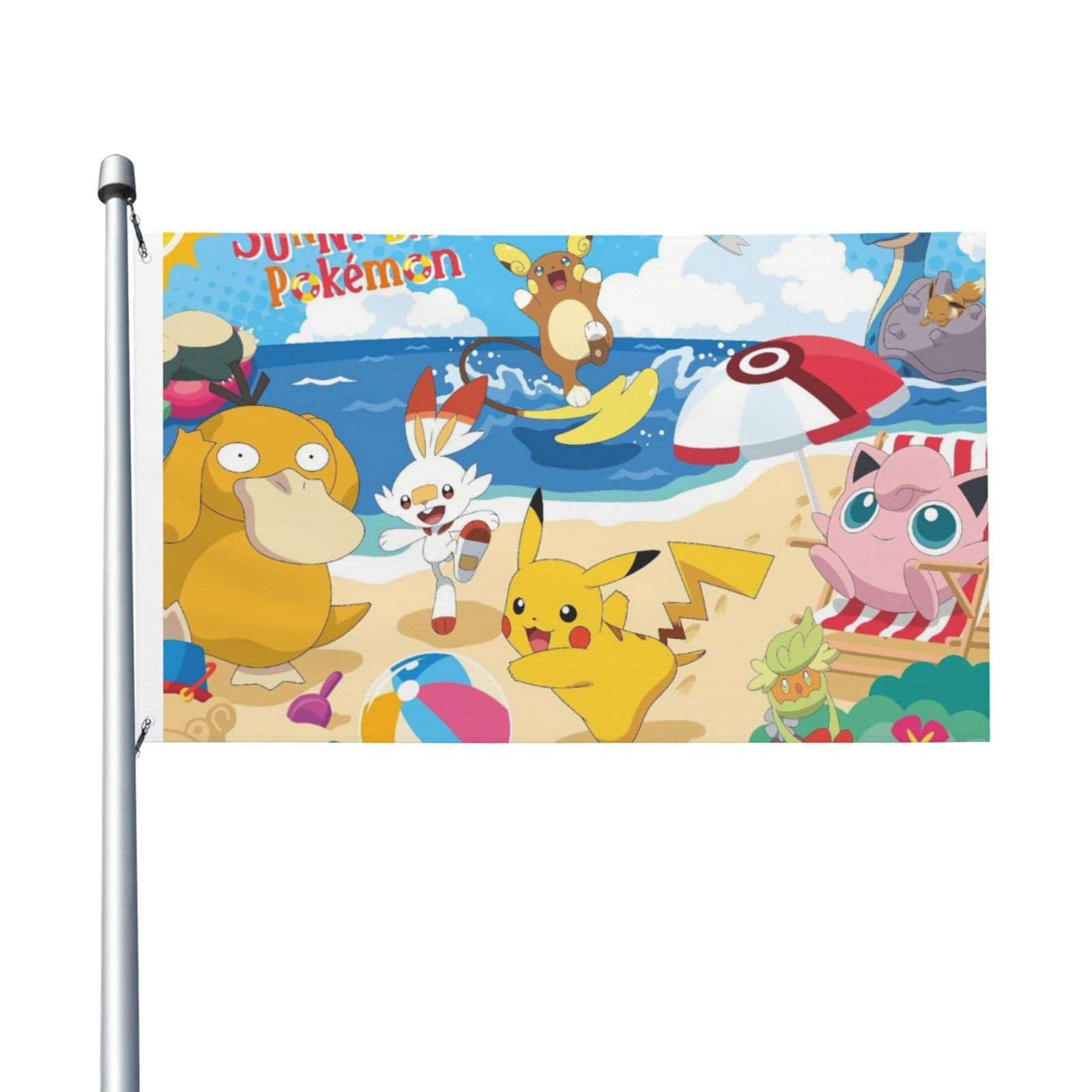 Pokemon 3x5ft Face Flag Fade Proof Holiday Fall Flag Outdoor Banner ...