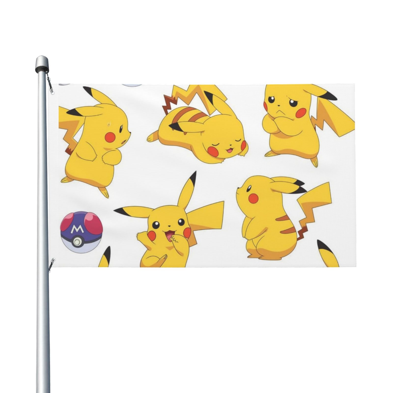 Pokemon 3x5ft Face Flag Fade Proof Holiday Fall Flag Outdoor Banner ...