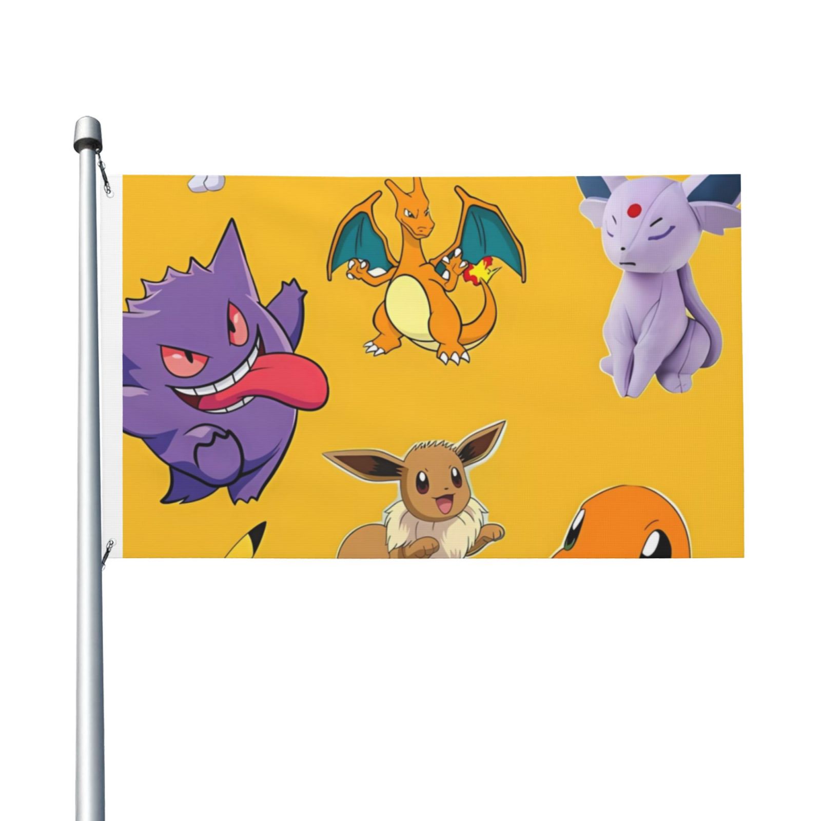Pokemon 3x5ft Face Flag Fade Proof Holiday Fall Flag Outdoor Banner ...