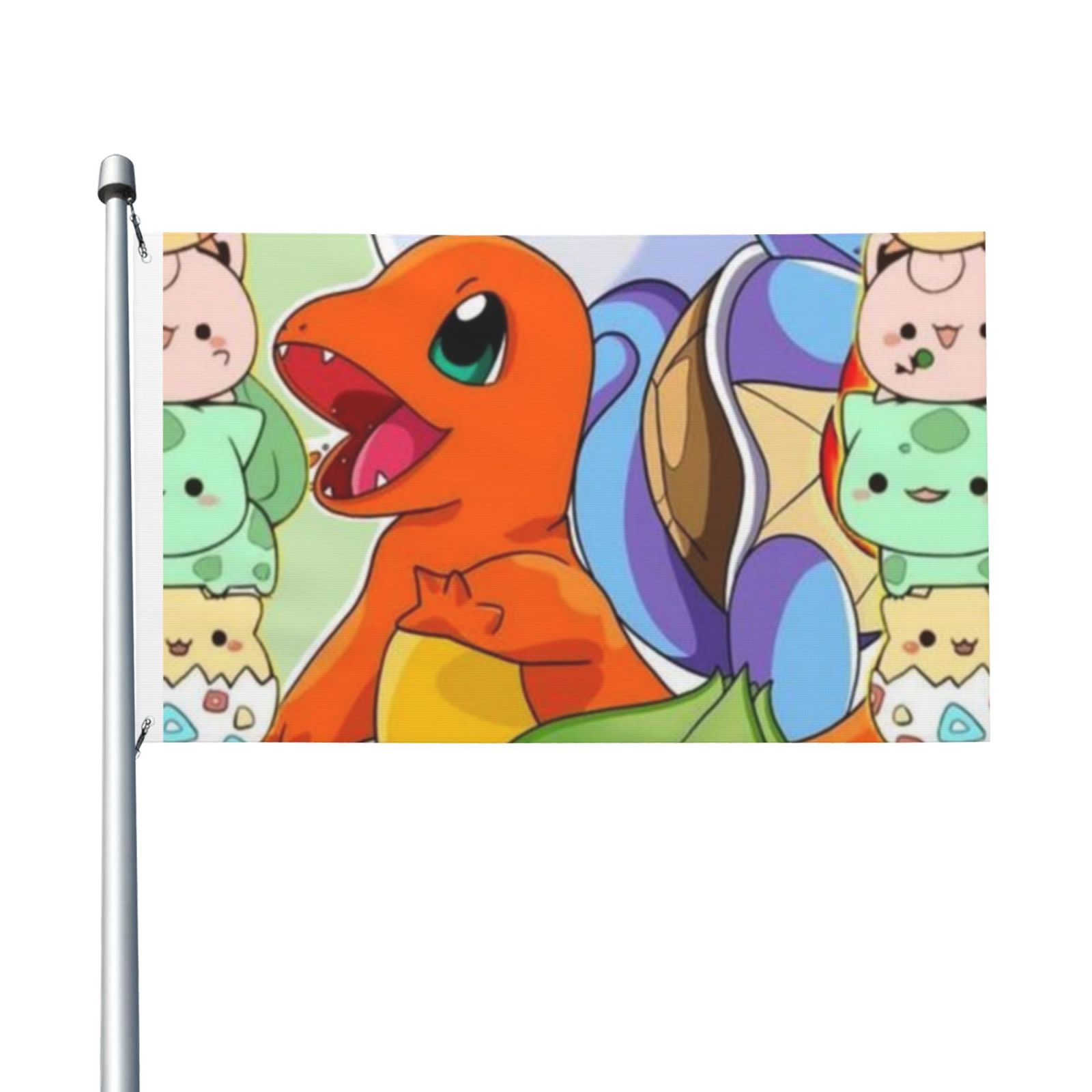 Pokemon 3x5ft Face Flag Fade Proof Holiday Fall Flag Outdoor Banner ...