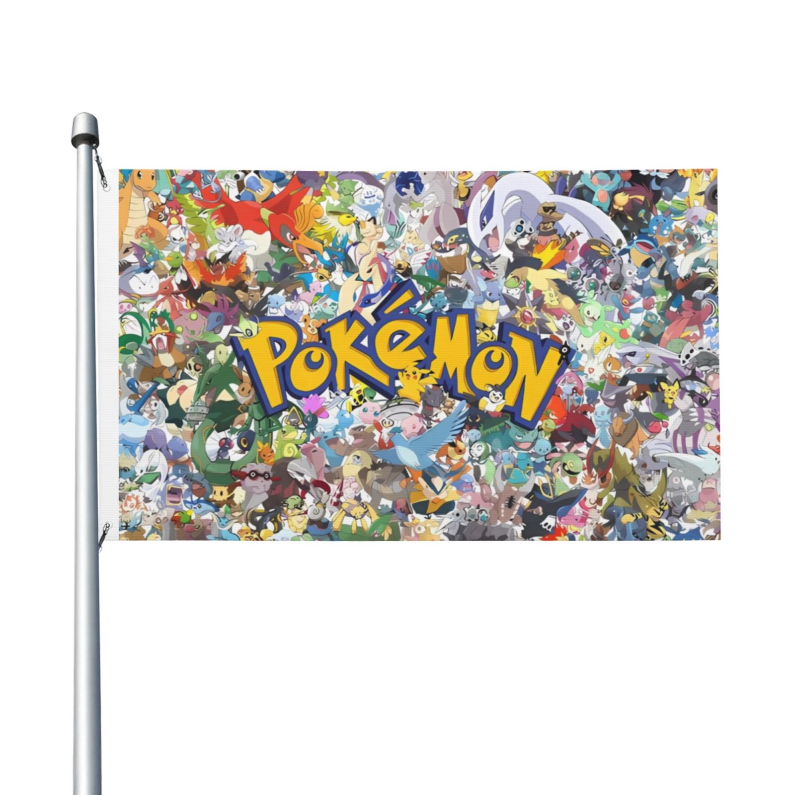 Pokemon 3x5ft Face Flag Fade Proof Holiday Fall Flag Outdoor Banner ...
