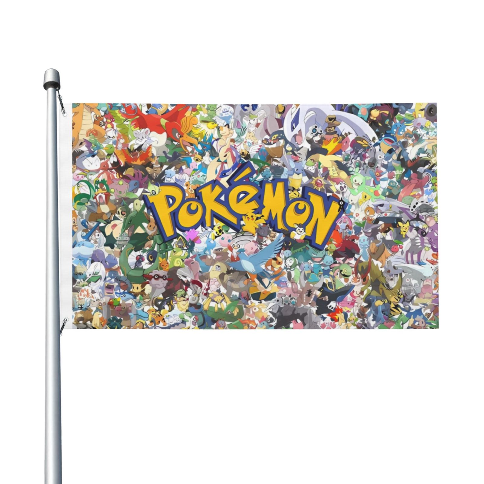 Pokemon 3x5ft Face Flag Fade Proof Holiday Fall Flag Outdoor Banner ...