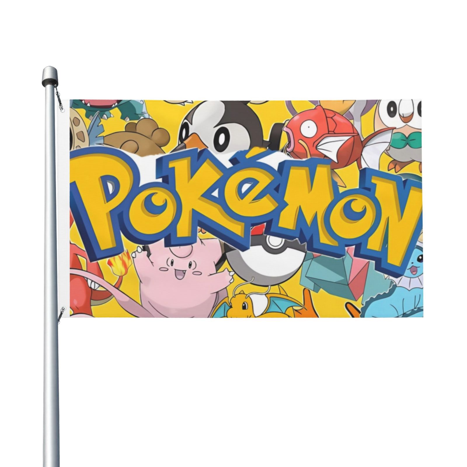 Pokemon 3x5ft Face Flag Fade Proof Holiday Fall Flag Outdoor Banner ...