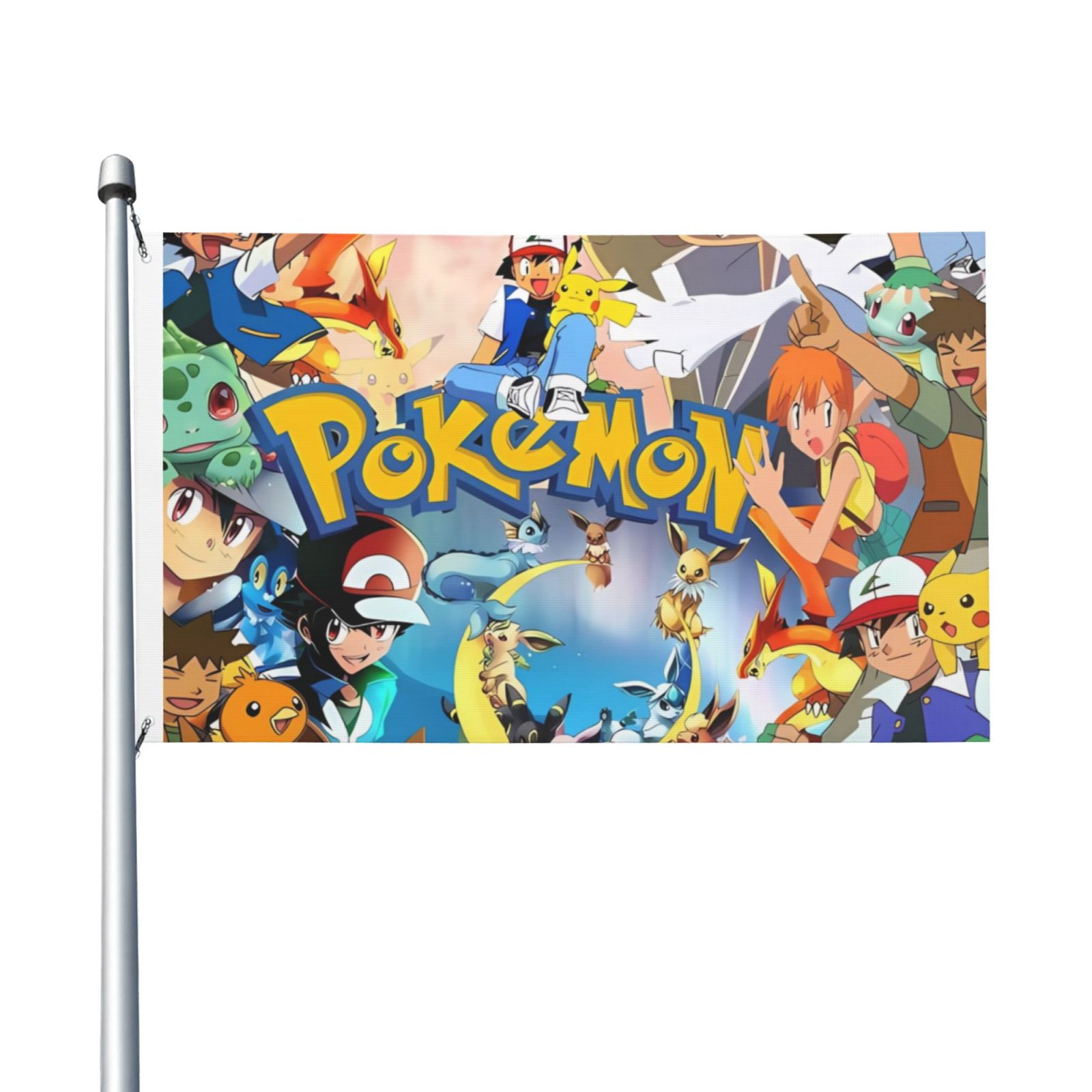 Pokemon 3x5ft Face Flag Fade Proof Holiday Fall Flag Outdoor Banner ...
