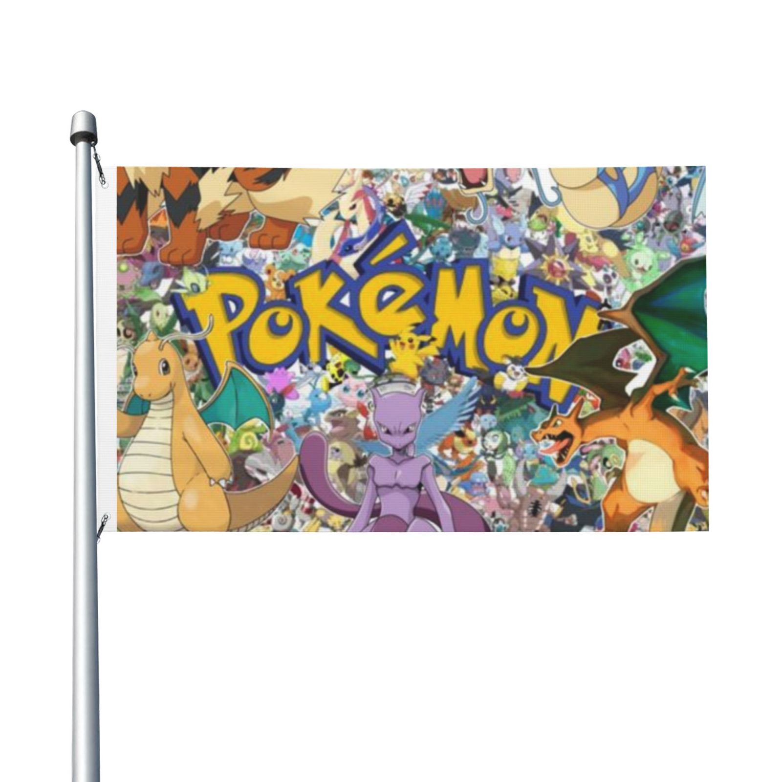 Pokemon 3x5ft Face Flag Fade Proof Holiday Fall Flag Outdoor Banner ...