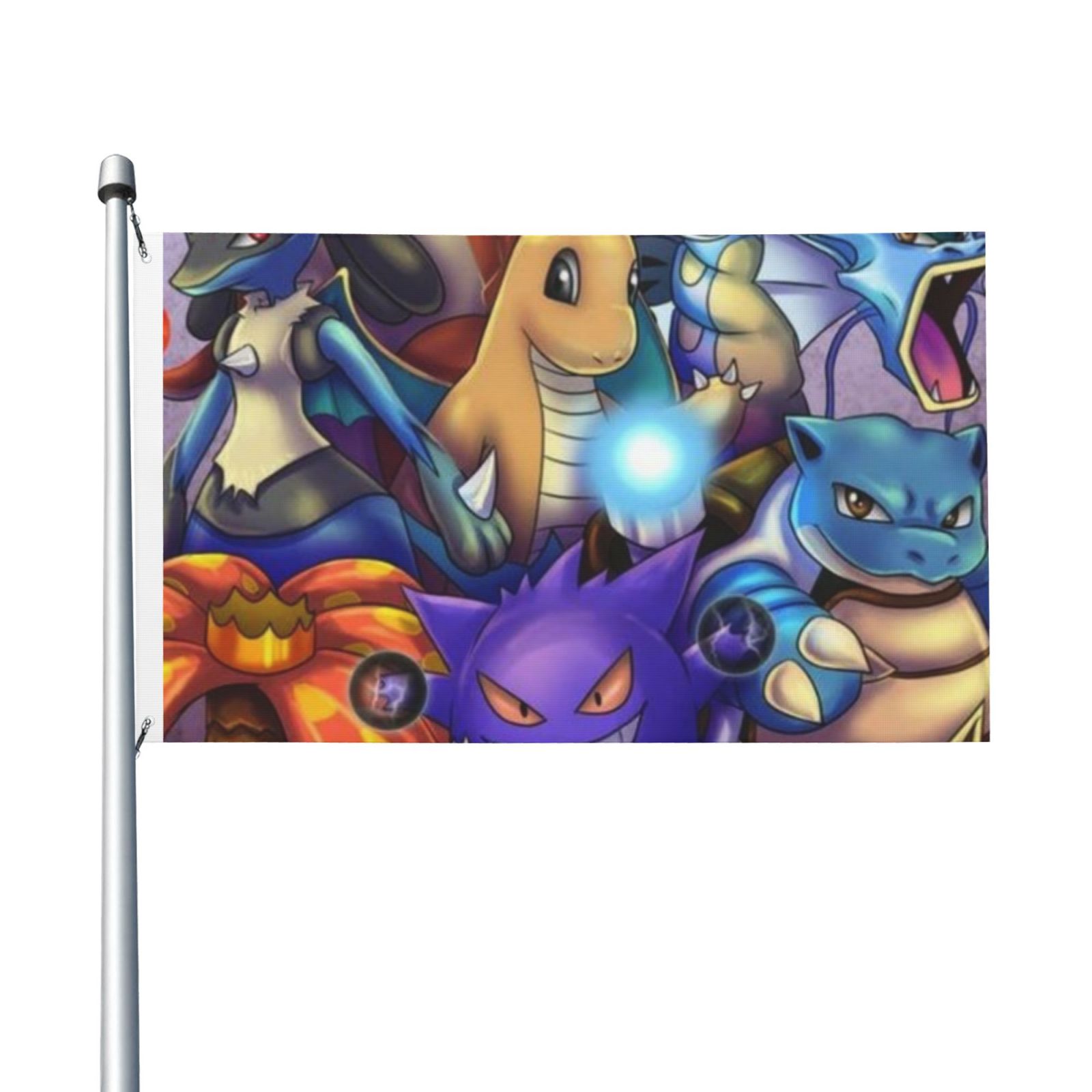 Pokemon 3x5ft Face Flag Fade Proof Holiday Fall Flag Outdoor Banner ...