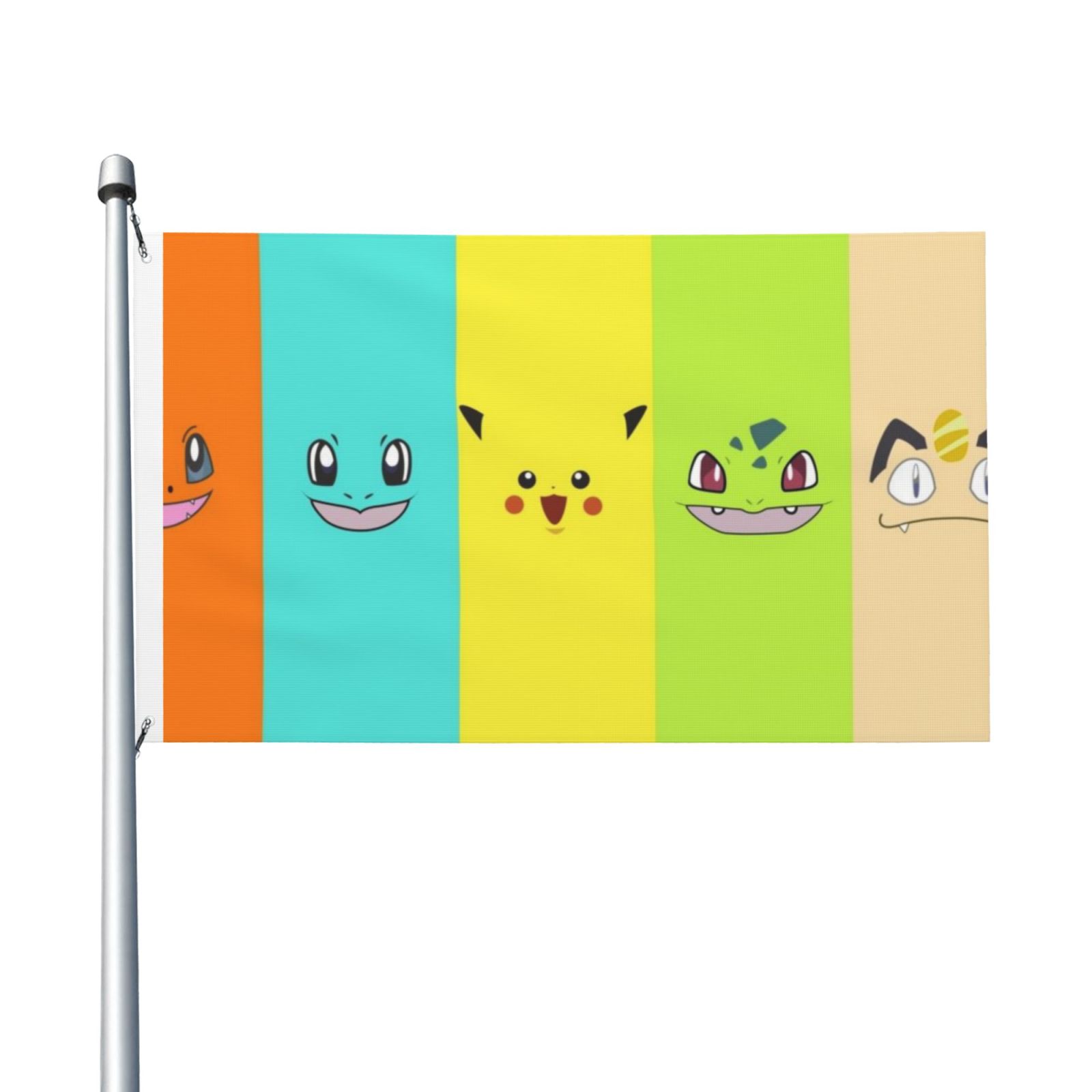 Pokemon 3x5ft Face Flag Fade Proof Holiday Fall Flag Outdoor Banner ...