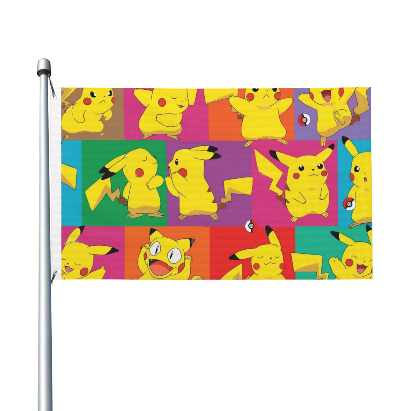 Pokemon 3x5ft Face Flag Fade Proof Holiday Fall Flag Outdoor Banner ...