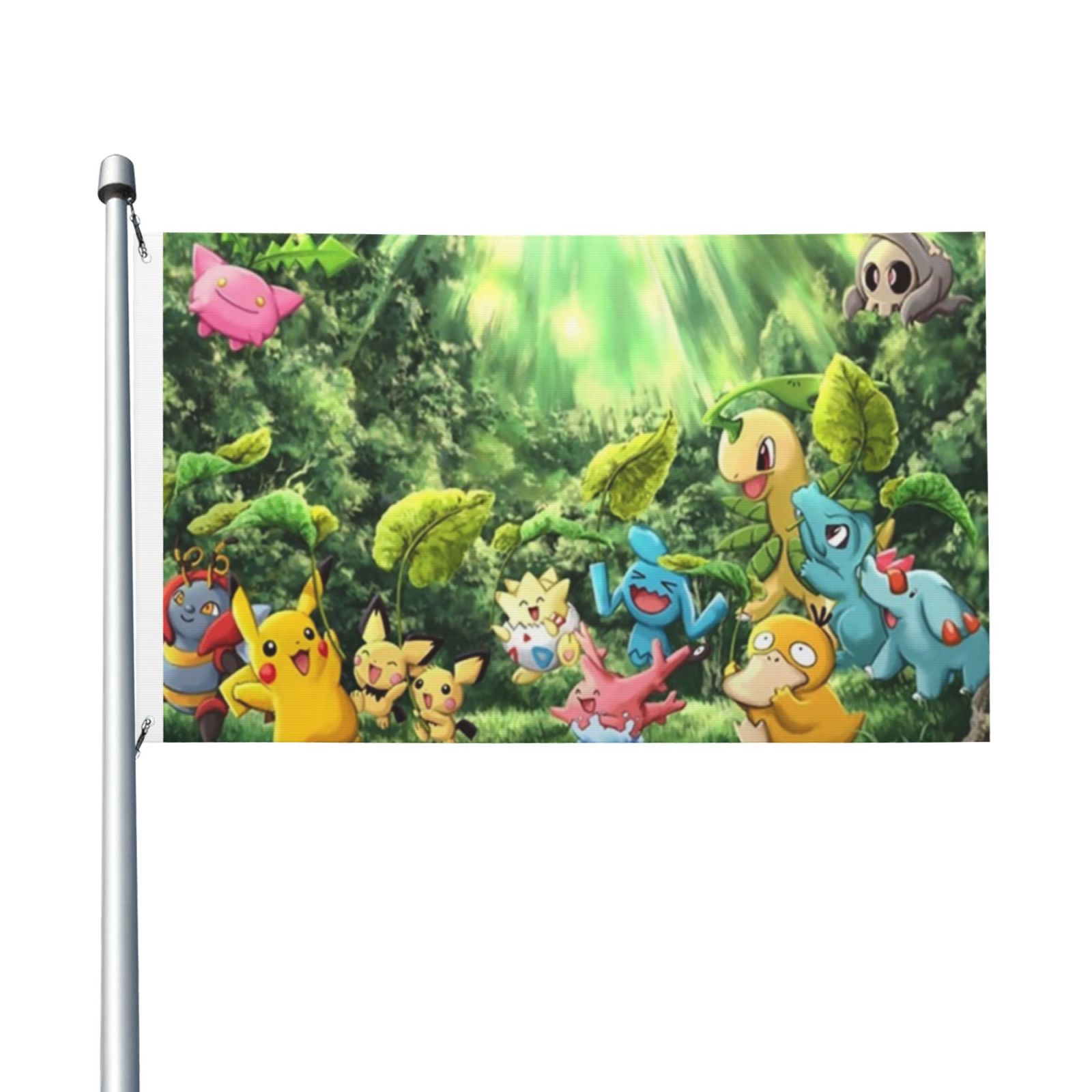Pokemon 3x5ft Face Flag Fade Proof Holiday Fall Flag Outdoor Banner ...