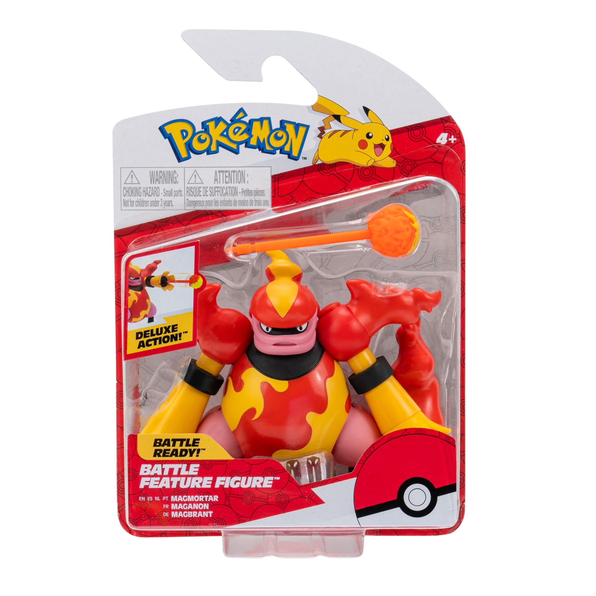 Pokemon Magmortar Battle Feature Figure - 4.5 inch Magmortar Battle ...