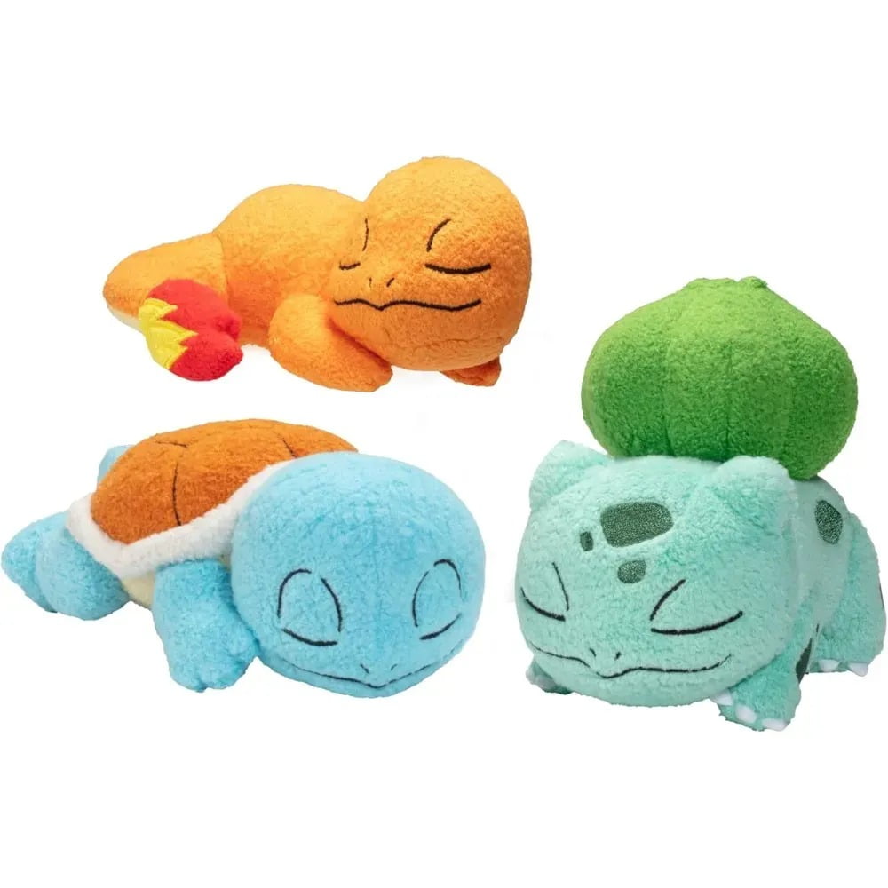 Pokemon 5" Sleeping Squirtle, Charmander & Bulbasaur Plush 3-Pack ...