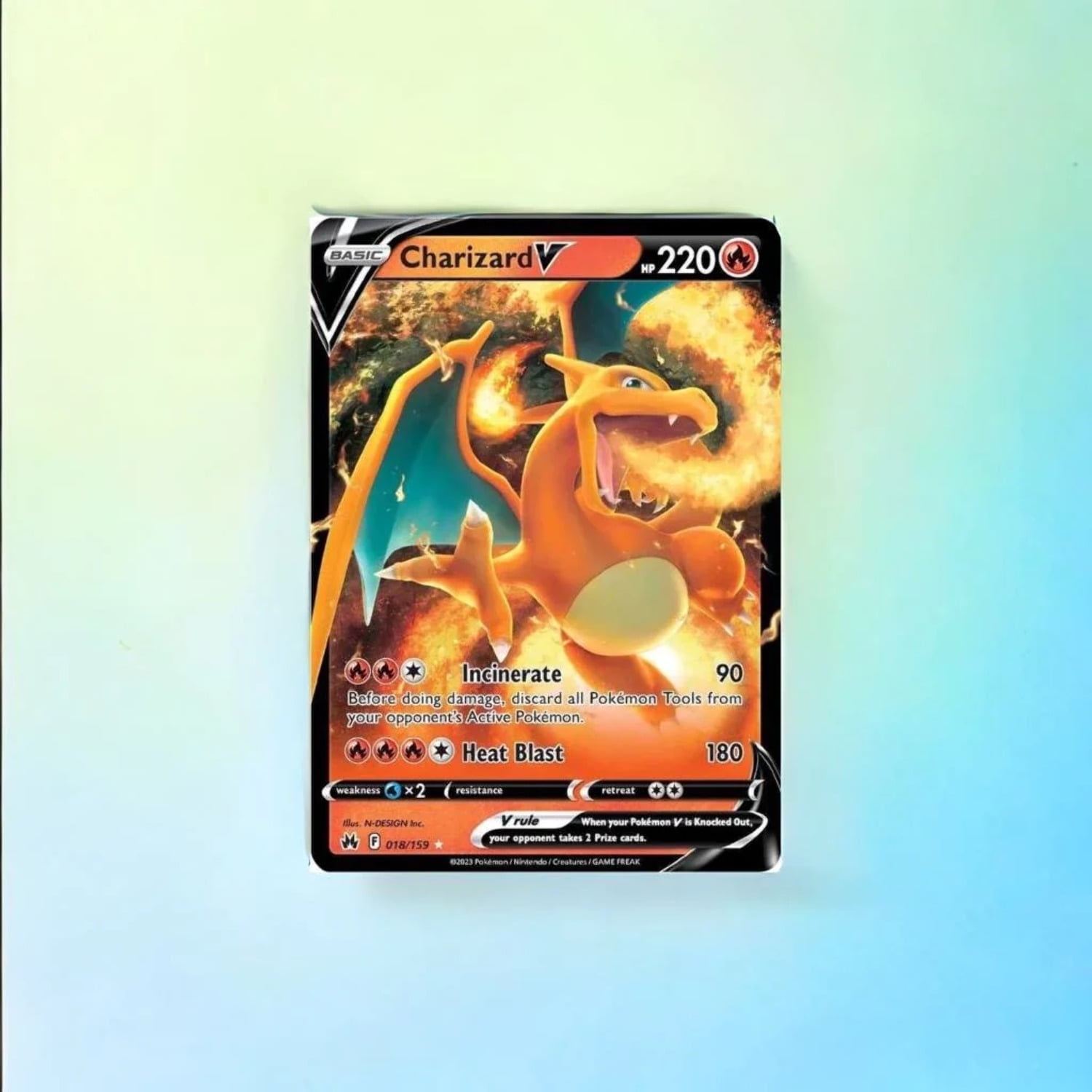 Pokemon 50 Card Lot - 1 Ultra Rare V, 5 Holos, 4 Rares - English Bundle ...