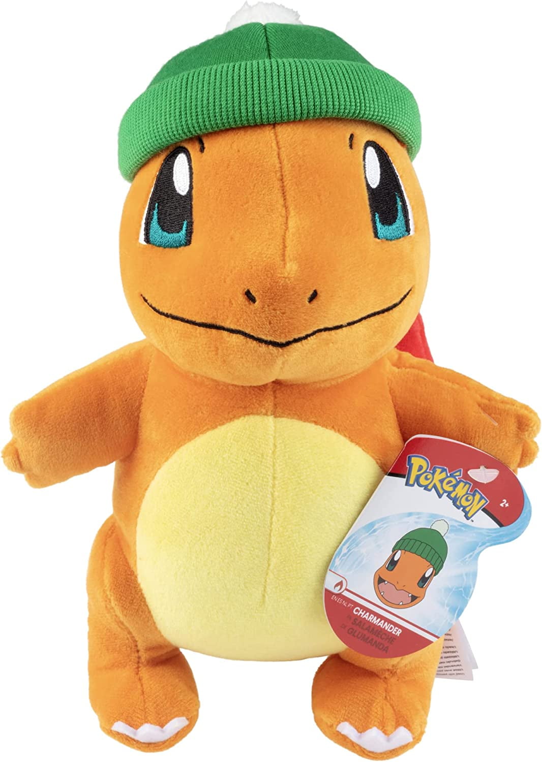 "Officially Licensed 8"" Pokemon Charmander Plushie with Winter Hat ...