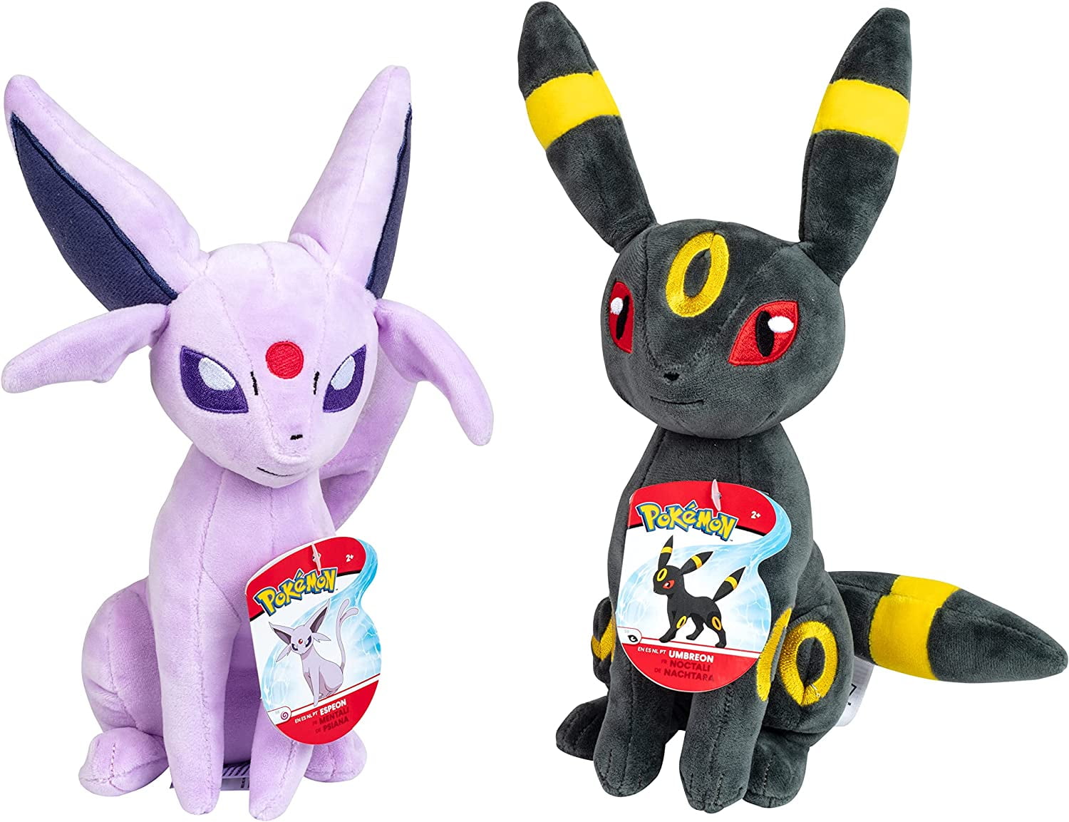 Pokemon 8" Espeon & Umbreon Plush 2-Pack - Officially Licensed - Eevee ...