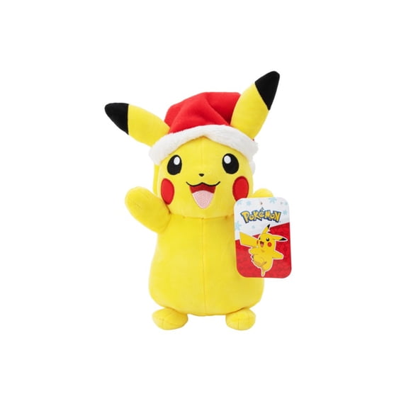 Pokemon 8 Inch Plush Holiday Pikachu with Santa Hat - Walmart.com