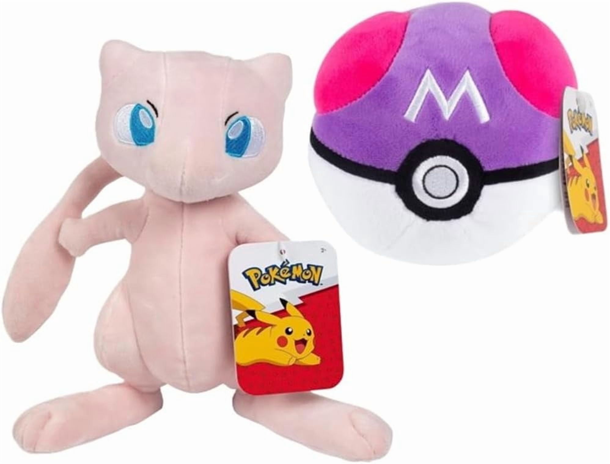 Pokemon 8" Mew & 5" Master Ball Plush 2-Pack - Officially Licensed ...