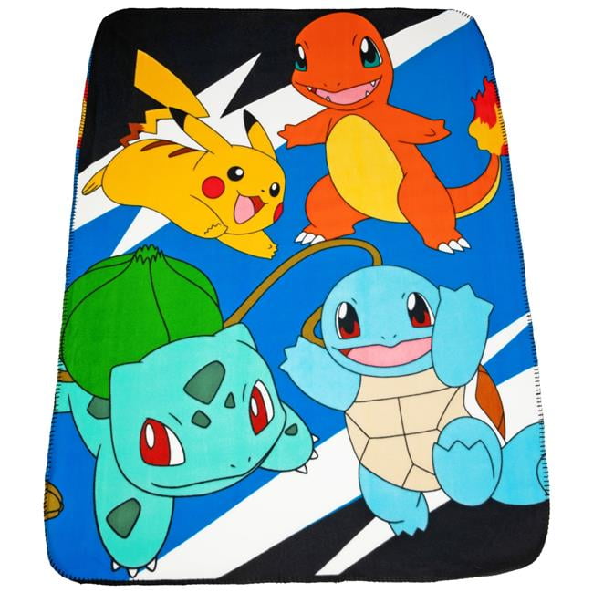 Pokemon 856382 45 x 60 in. Pokemon Kanto Starters Fleece Throw Blanket - Walmart.com