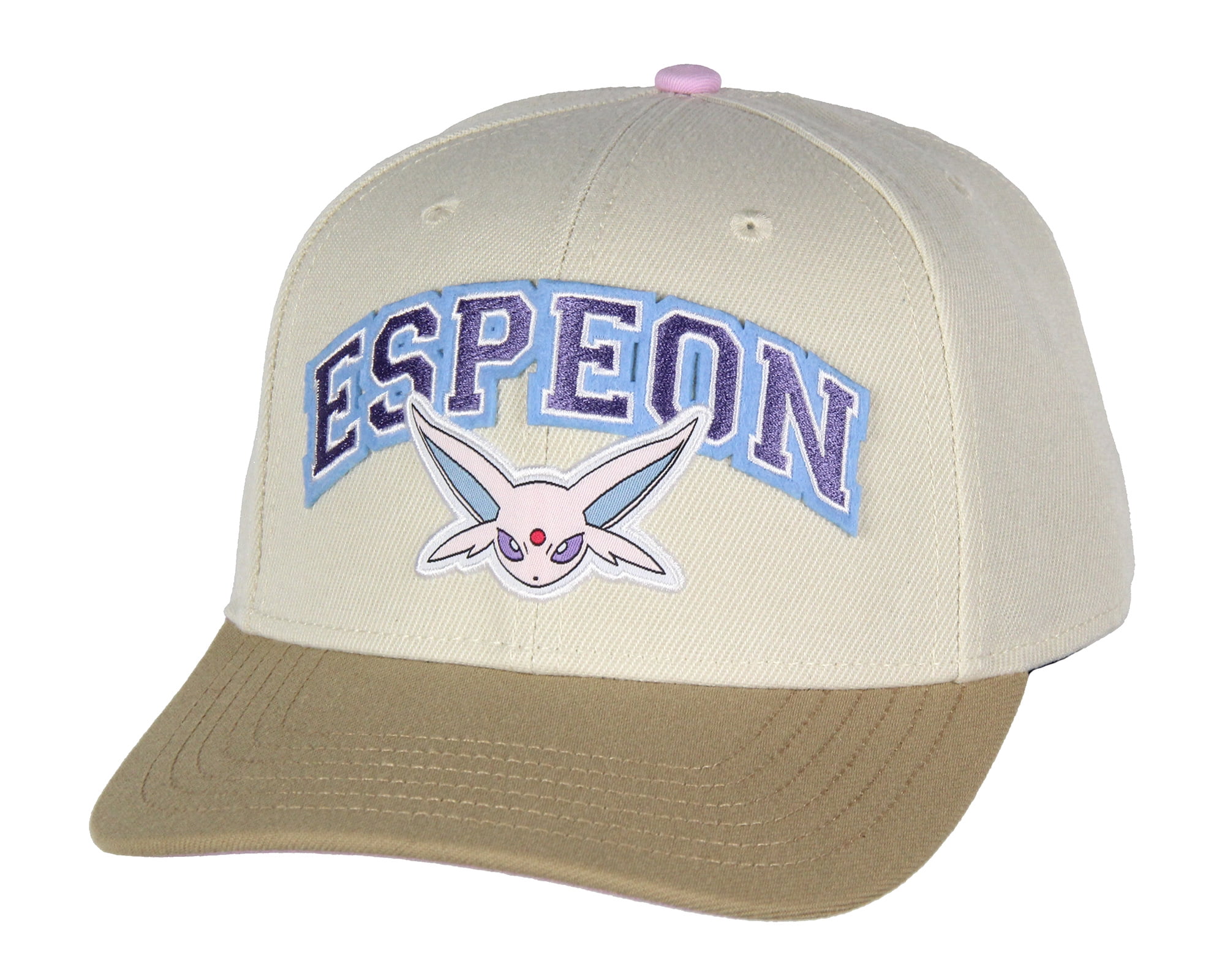 Pokemon Adult Espeon Embroidered Precurve Snapback Hat For Men and ...