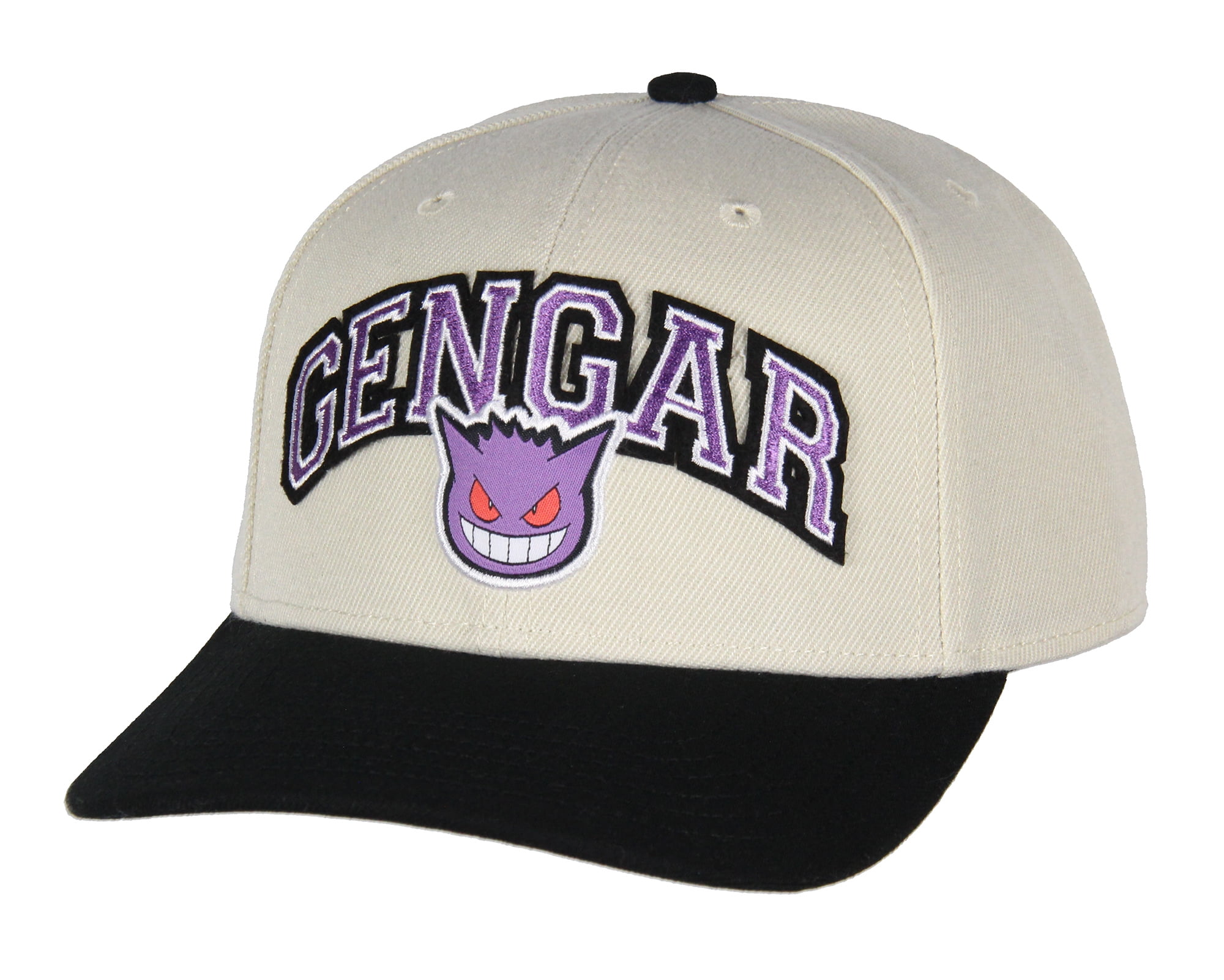 Pokemon Adult Gengar Embroidered Precurve Snapback Hat For Men and ...
