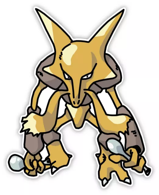 Pokemon Alakazam Sticker Bumper Cartoon Phone Decal Water Bottle ...