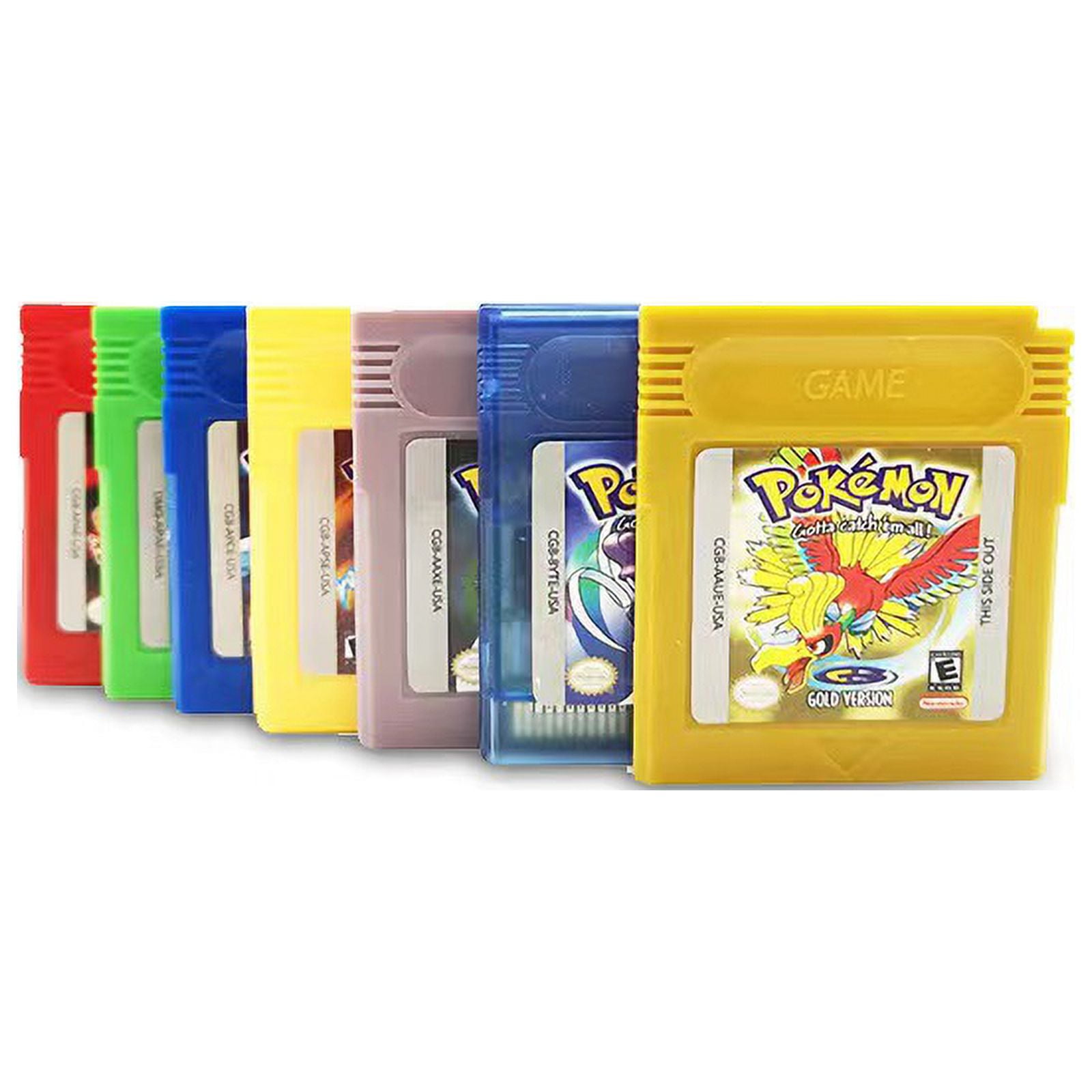 Pokemon (All 7 Games) GBC Blue Red Yellow Green Gold Silver Crystal ...