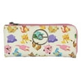 Pokemon Allover Character Zip Around Closure Faux Leather Wallet For ...